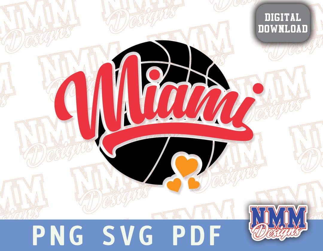 Miami Basketball Svg Png, Pdf, Svg Files for Cricut, Vinyl Cut File ...