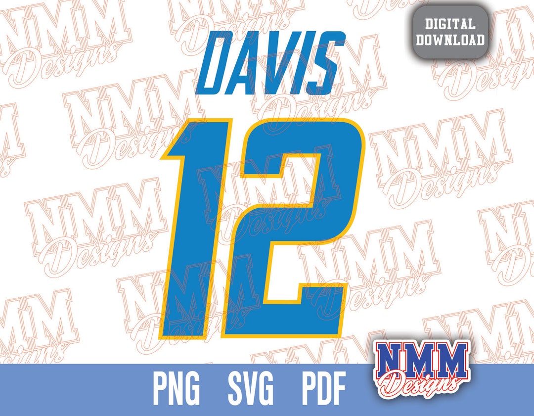 Davis Jersey Svg Png, Pdf, Svg Files for Cricut, Vinyl Cut File, for ...