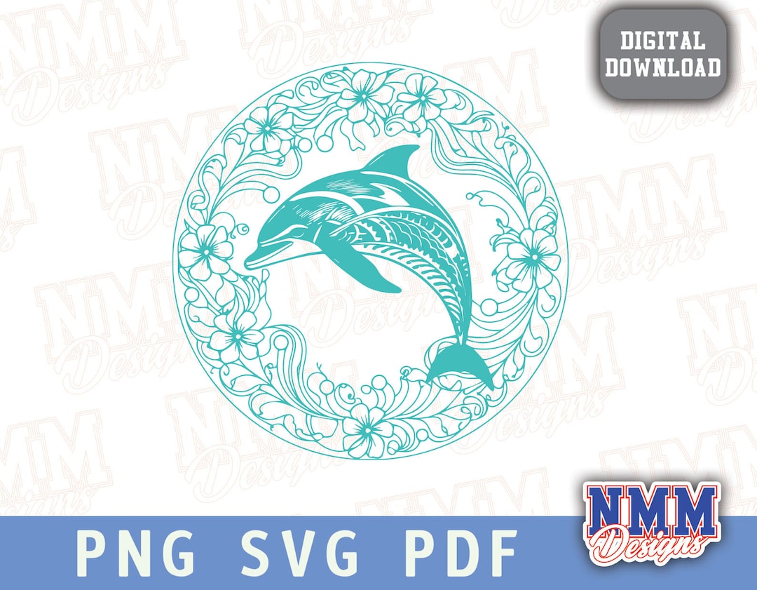 Dolphin SVG, File for Cricut, for Silhouette, Cut Files, Png, Dxf, Svg ...