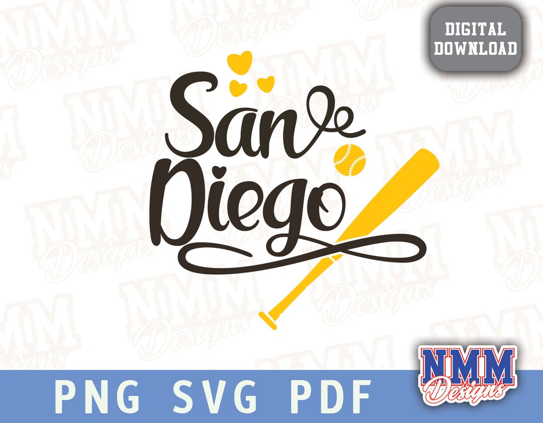 SD Baseball SVG: San Diego Decal, Cricut Cut File (digital Download) - Etsy