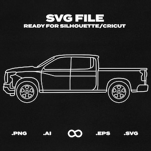 Silverado Z71 Truck SVG/EPS Outline - Printable, Cricut & Silhouette ...