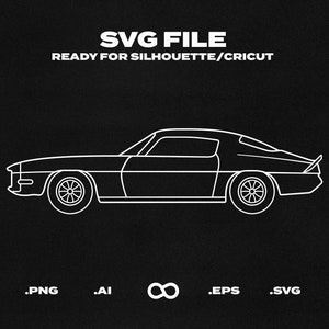 Chevrolet Camaro Z28 1973 SVG/EPS Simple Vector Line Art Outline ...