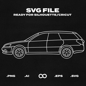 Subaru Outback 2006 Car SVG/EPS Outline - Printable, Cricut ...