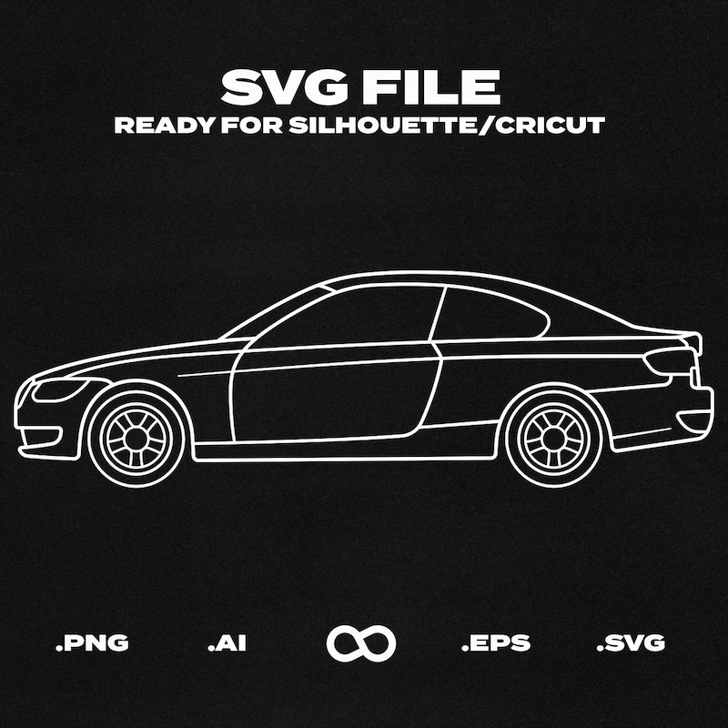 Car Silhouette Bmw E92 - Etsy