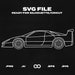 Ferrari F40 LM 1989 Car SVG/EPS Outline - Printable, Cricut ...