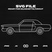 Ford Mustang GT 1965 Car SVG/EPS Vector File Outline - Printable ...