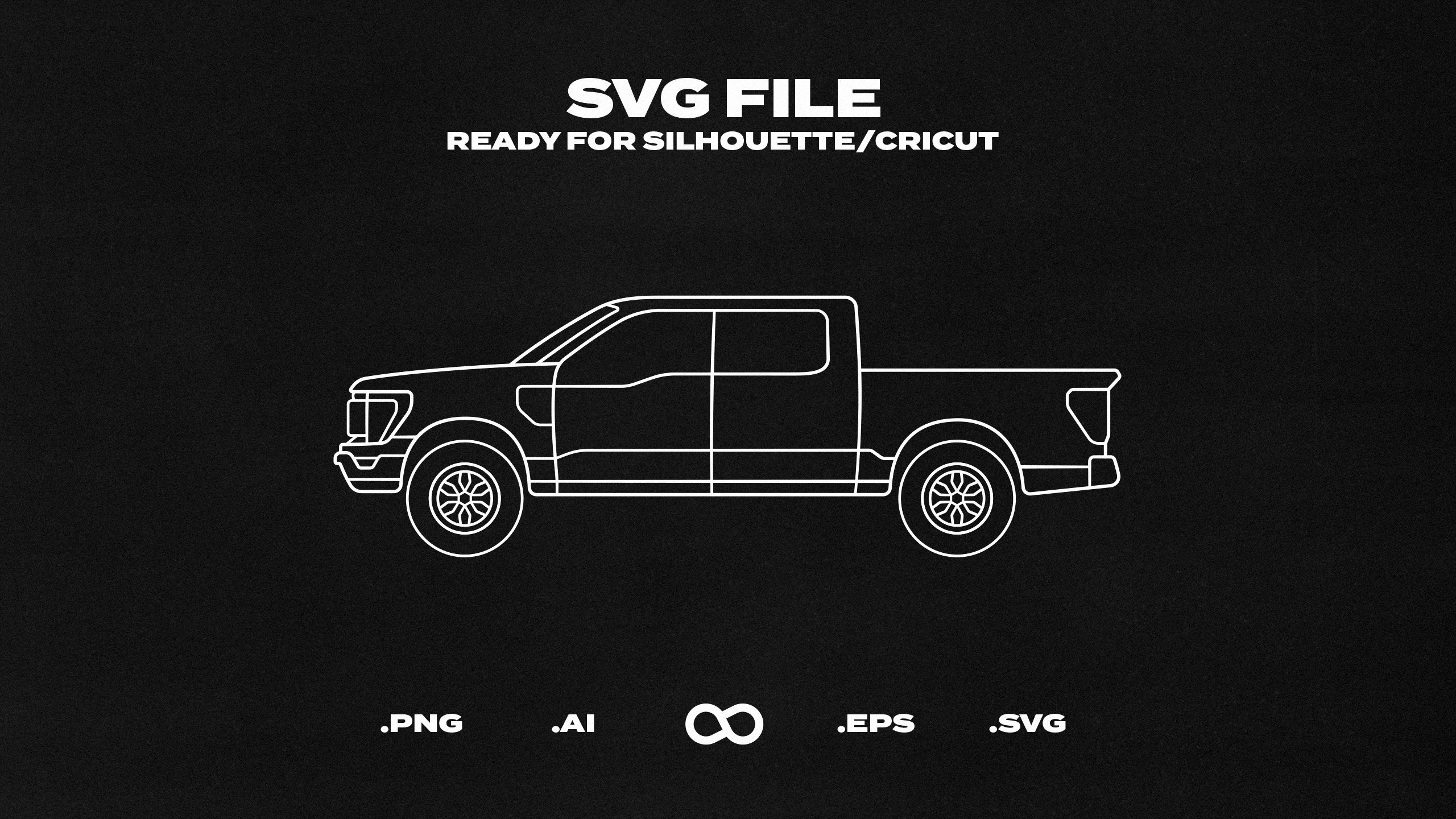 Ford F150 Tremor 2021 Pickup Truck SVG/EPS Outline - Printable, Cricut ...