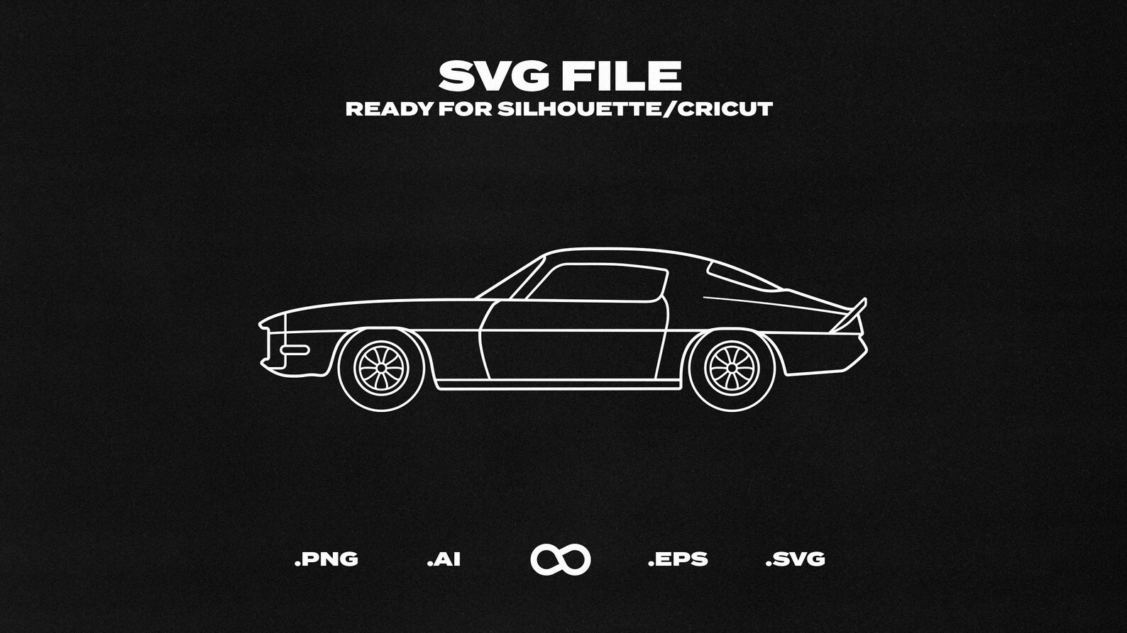 Chevrolet Camaro Z28 1973 SVG/EPS Simple Vector Line Art Outline ...