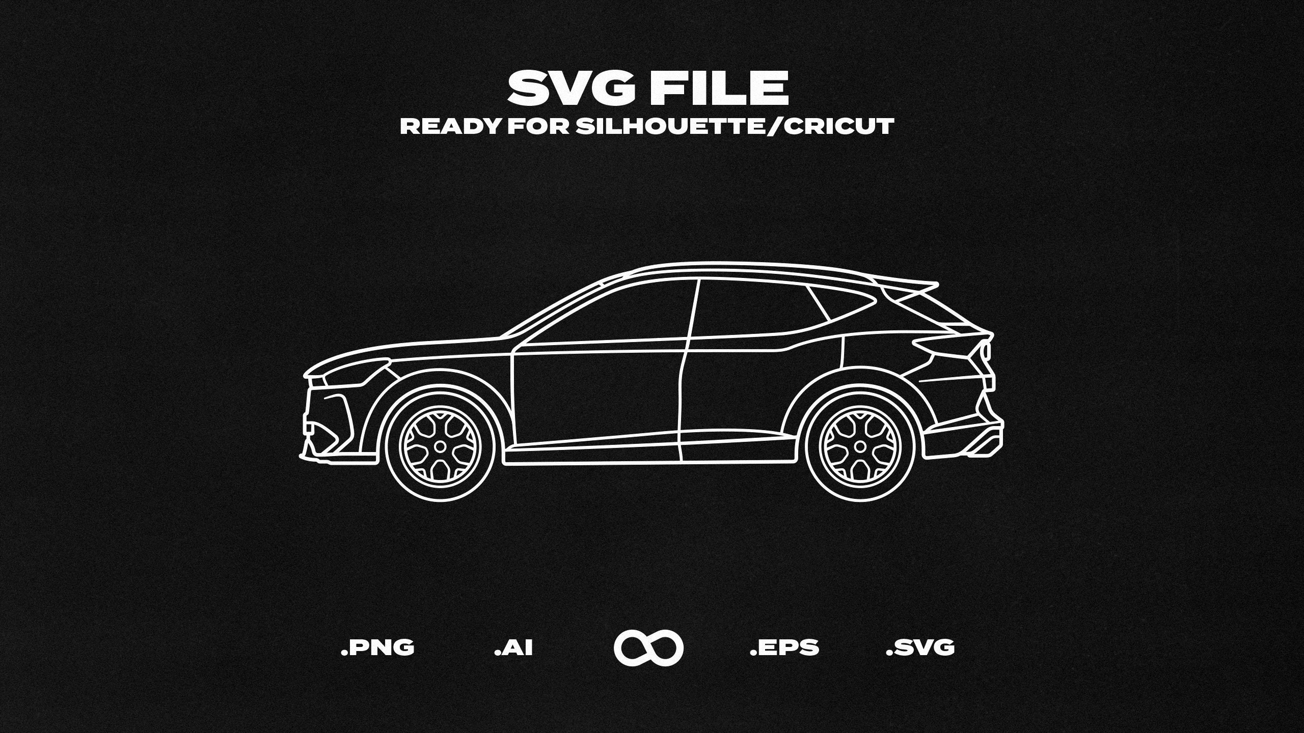 Cupra Formentor 2021 Car SVG/EPS Outline - Printable, Cricut ...