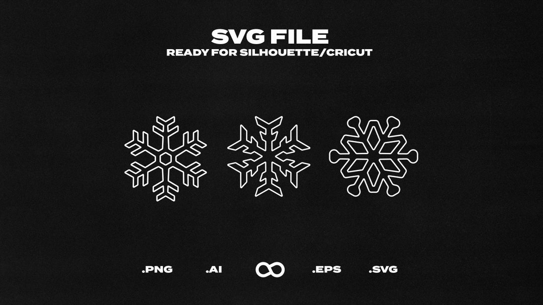 Bundle simple de flocon de neige de Noël, contour de vecteur de clip ...