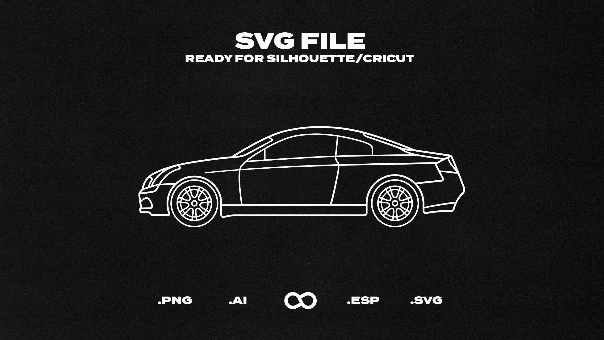 Infiniti G35 Car SVG/EPS Outline - Printable, Cricut & Silhouette File ...