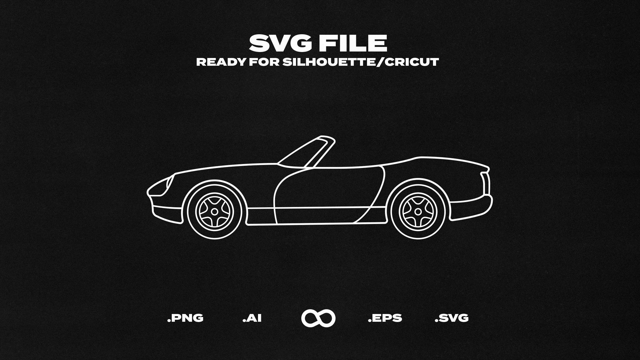 TVR Chimaera 2002 Car SVG/EPS Outline Printable, Cricut & Silhouette ...