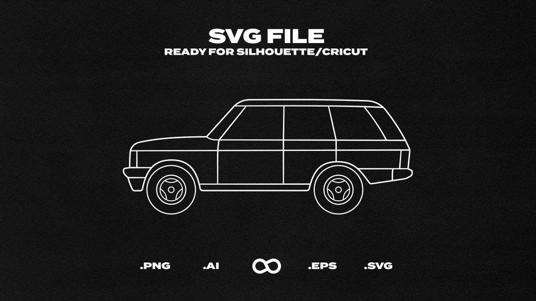 Land Rover Range Rover 1991 Car SVG/EPS Vector Outline - Printable ...