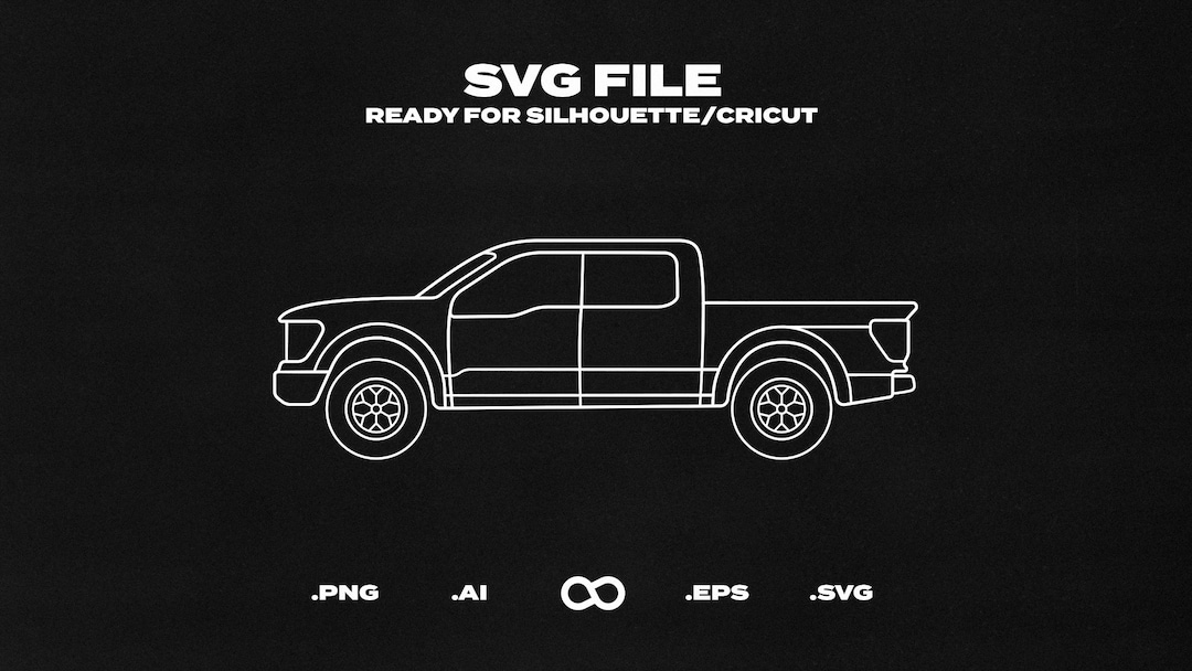 Ford F-150 Raptor Pickup Truck SVG/EPS Outline - Printable, Cricut ...