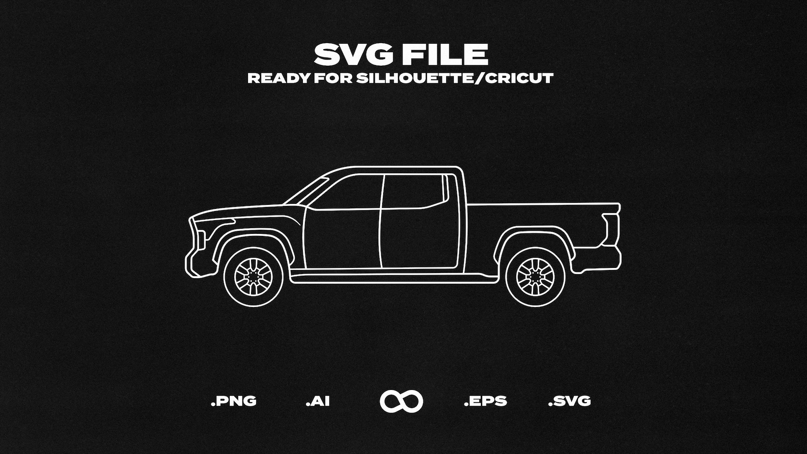 Tundra TRD SR5 2022 Pickup Truck SVG/EPS Outline - Printable, Cricut ...