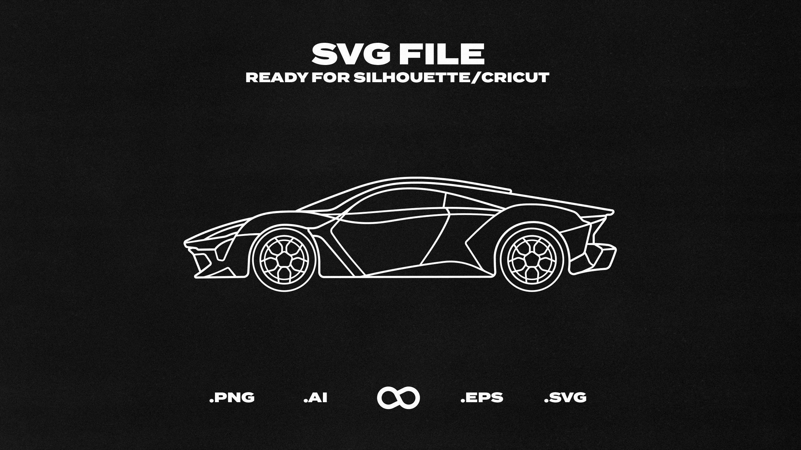 Fenyr Supersport Car SVG/EPS Outline - Printable, Cricut & Silhouette ...