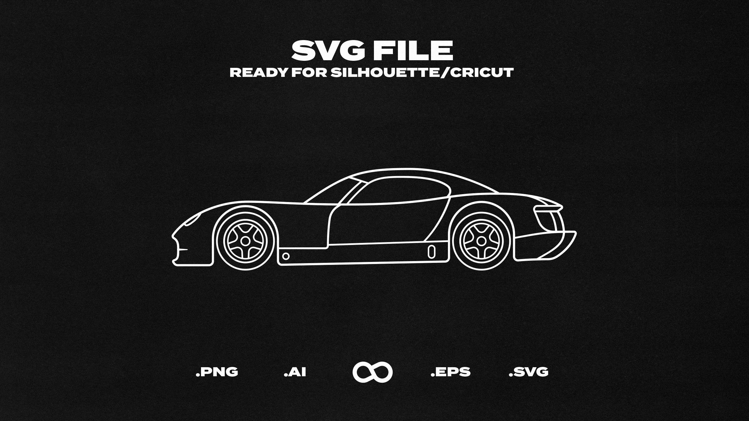 TVR Cerbera Speed 12 Car SVG/EPS Outline - Printable, Cricut ...