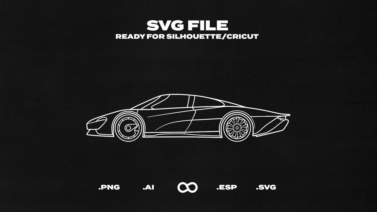 Mclaren Speedtail Car SVG/EPS Outline - Printable, Cricut & Silhouette ...