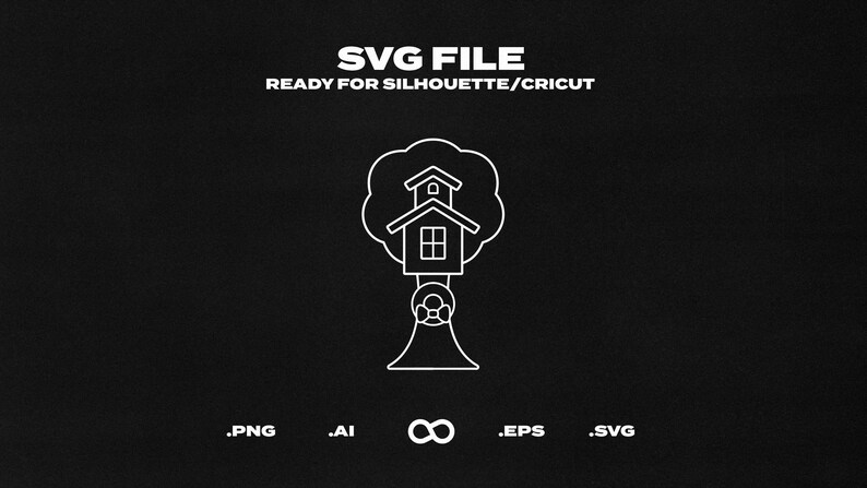 Christmas Treehouse With Wreath, Festive Holiday Tree Fort SVG/EPS ...