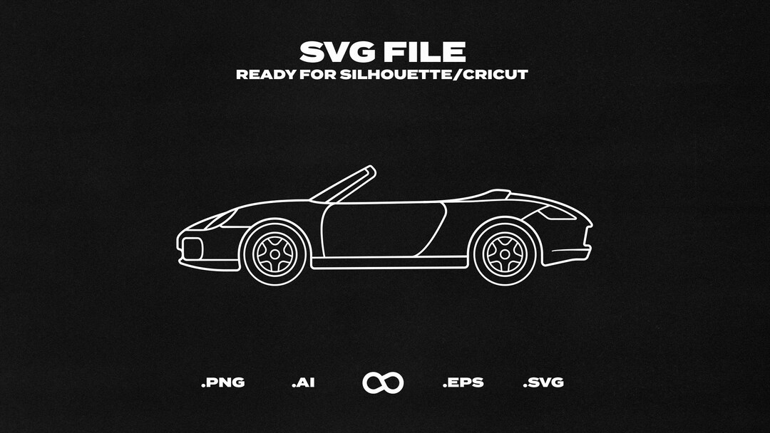 Boxster 987 2006 Car SVG/EPS Outline Printable, Cricut & Silhouette ...