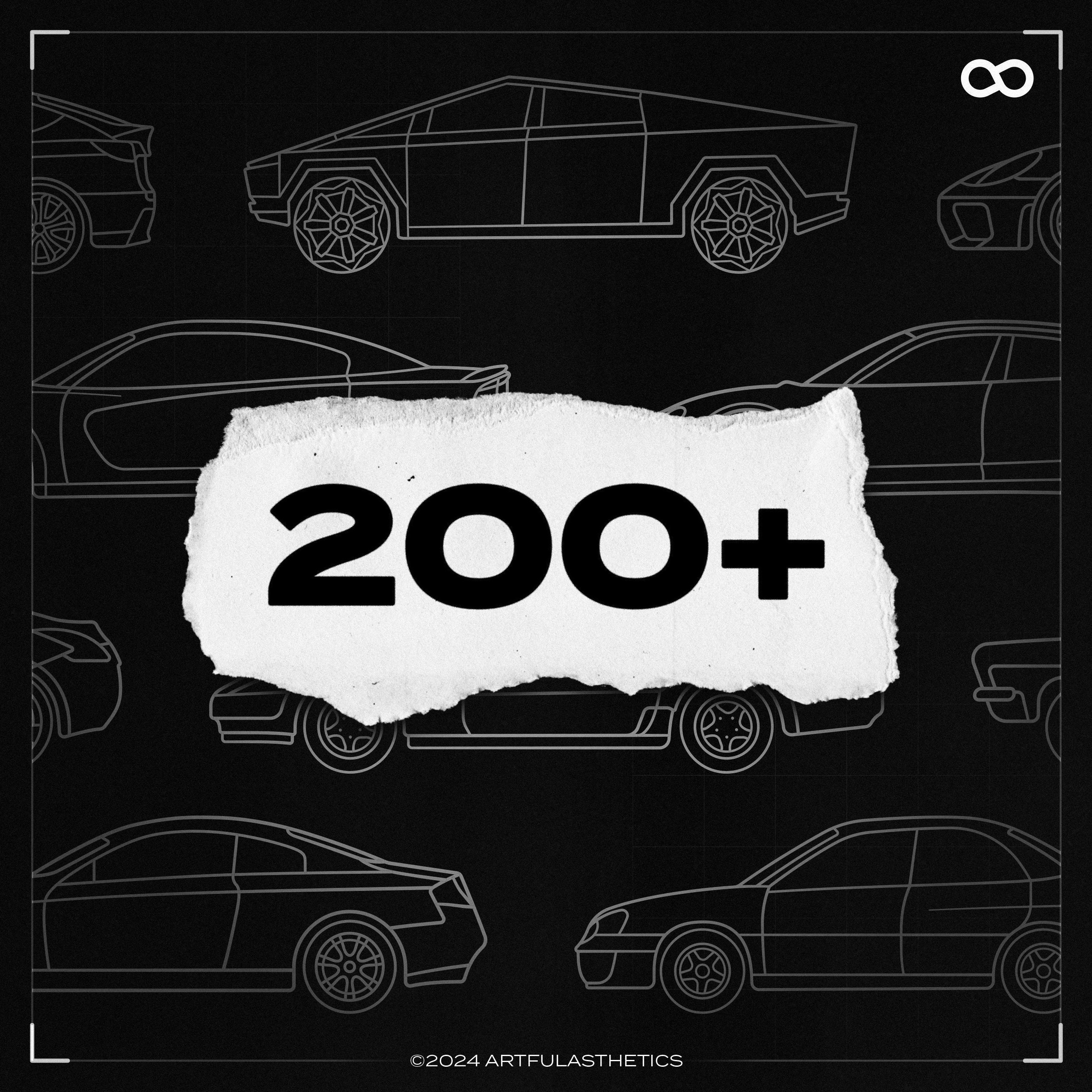 200+ MEGA Bundle Car Outline/line Art Designs - Printable, Scanncut ...