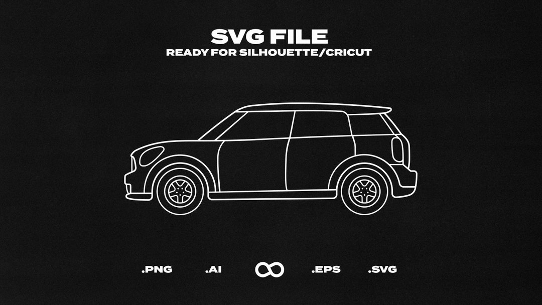 Mini Cooper S Countryman R60 2011 Car SVG/EPS Outline - Printable ...
