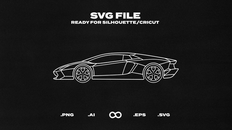 Lamborghini Aventador LP700-4 Car SVG/EPS Outline - Printable, Cricut ...