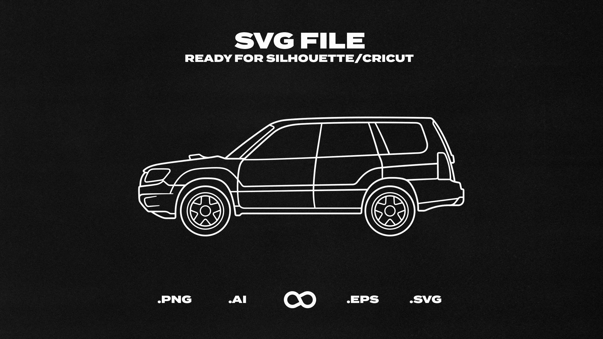 Subaru Forester XT 2006-2008 Car SVG/EPS Simple Outline - Printable ...