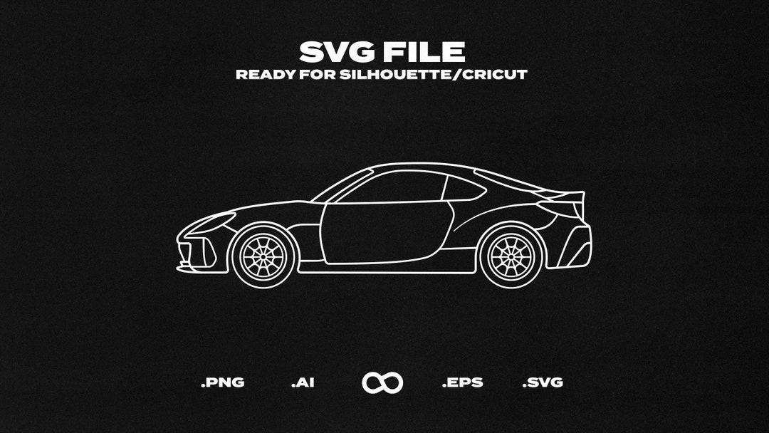 Subaru BRZ 2021 Car SVG/EPS Outline - Printable, Cricut & Silhouette ...