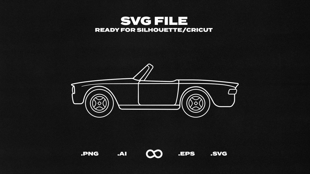 Triumph TR6 1975 Car SVG/EPS Outline - Printable, Cricut & Silhouette ...