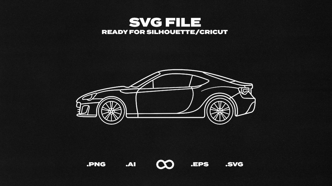 Subaru BRZ Car SVG/EPS Outline - Printable, Cricut & Silhouette File - Etsy