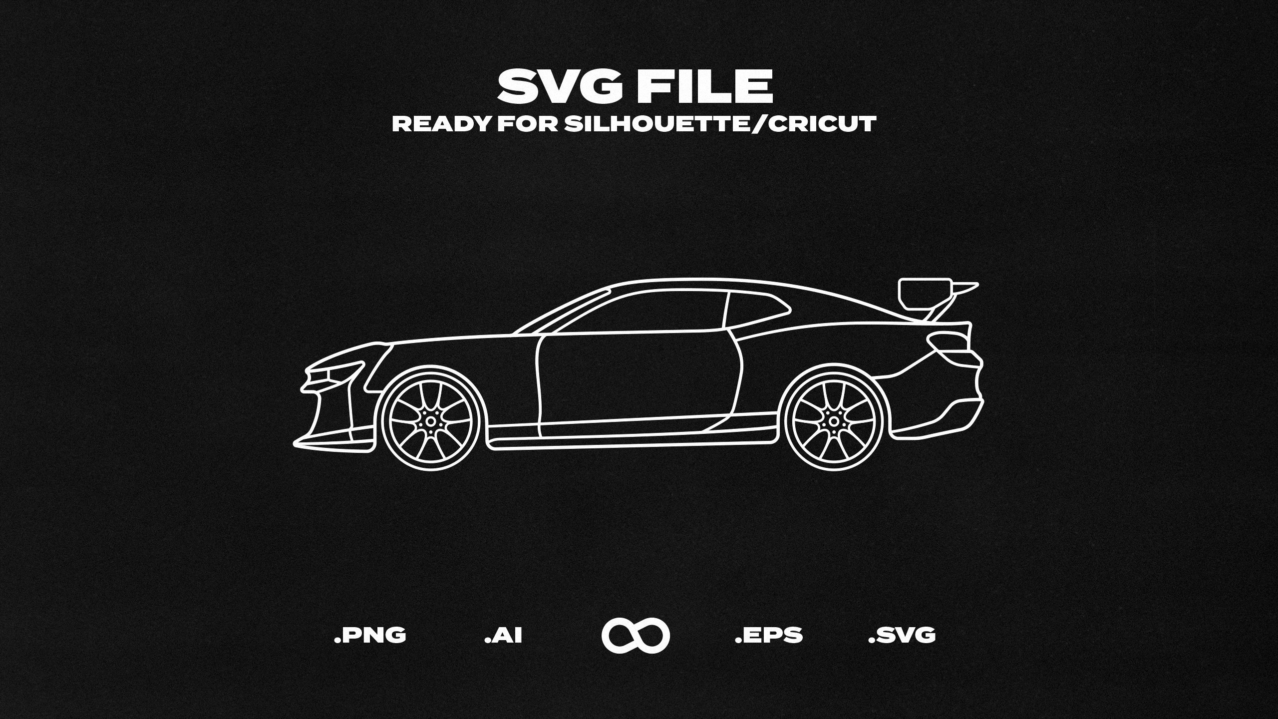 Camaro GT4R Car SVG/EPS Outline - Printable, Cricut & Silhouette File ...