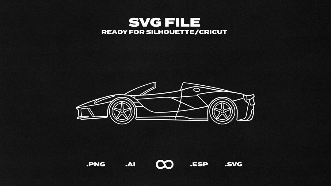 Laferrari Aperta Car SVG/EPS Outline - Printable, Cricut & Silhouette ...