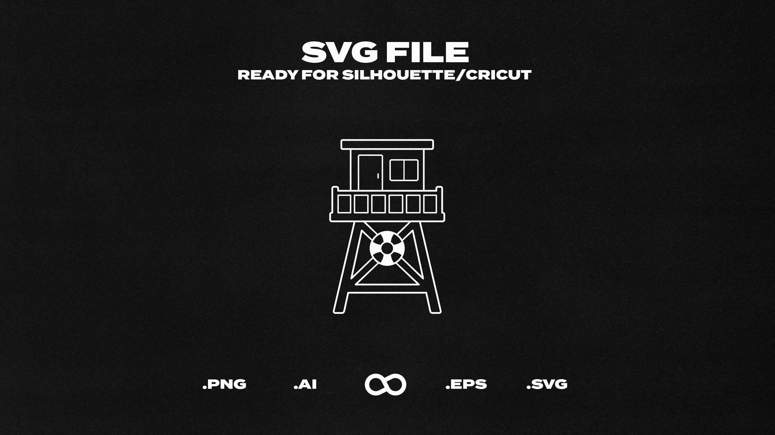 Summer Lifeguard Watchtower, Beach Attendant Tower, Lifesaver SVG/EPS ...