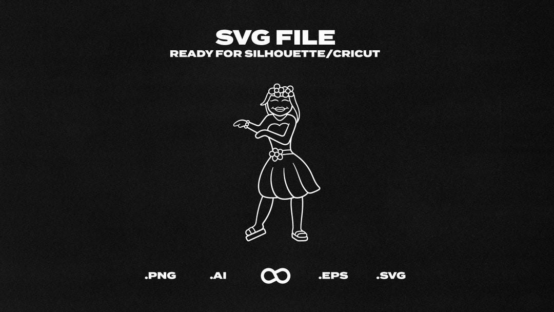 Summer Hawaiian Hula Dancer, Tropical Island, Female Dancing SVG/EPS ...