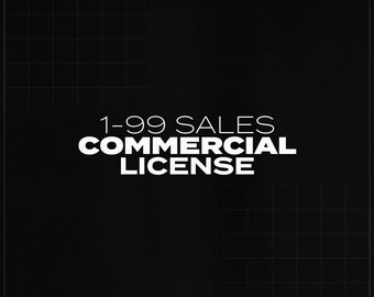 Commercial License One License All Designs, up to 1,000 Sales. One ...
