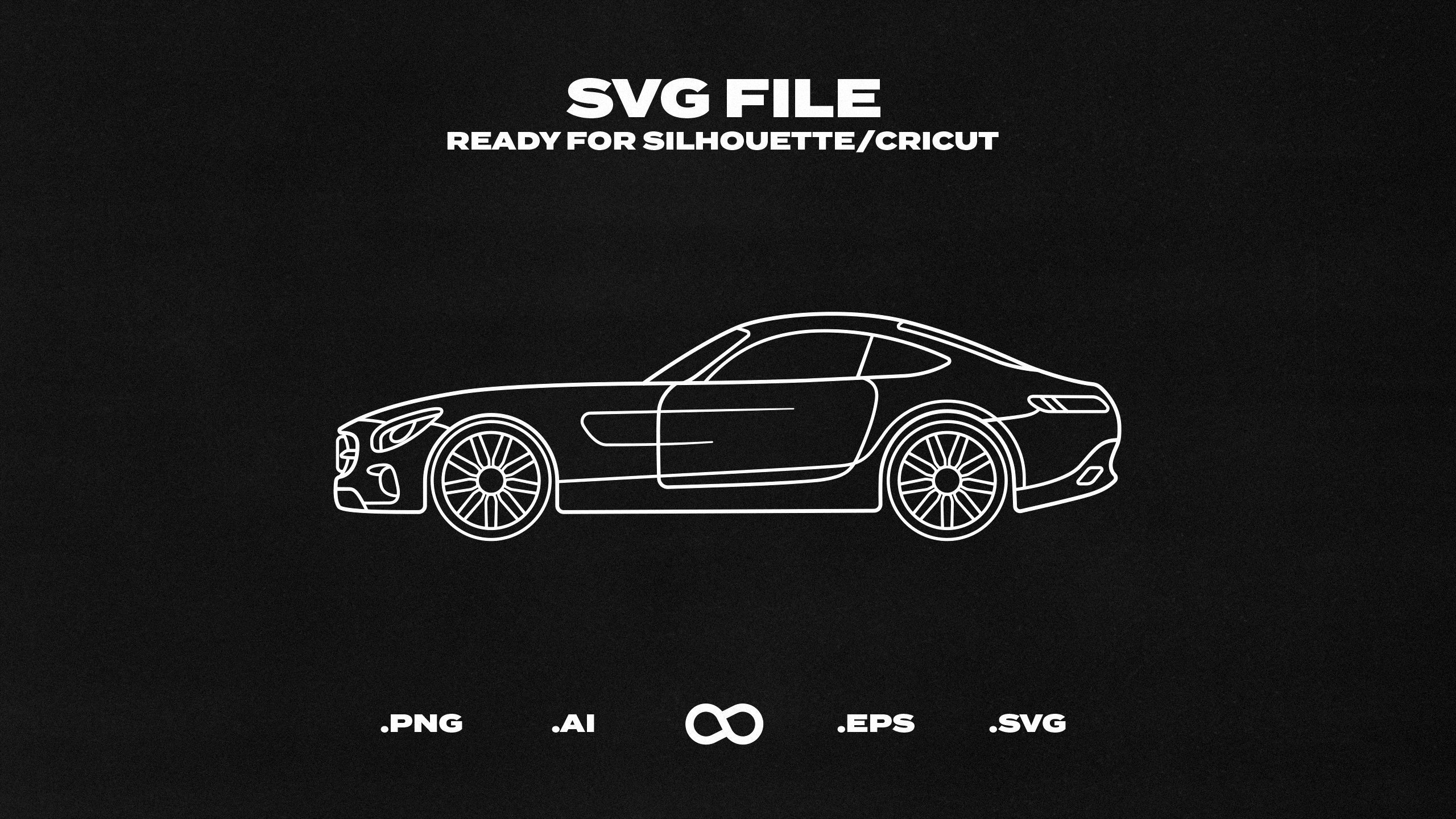 Mercedes Benz AMG Car SVG/EPS Outline Printable Cricut & - Etsy