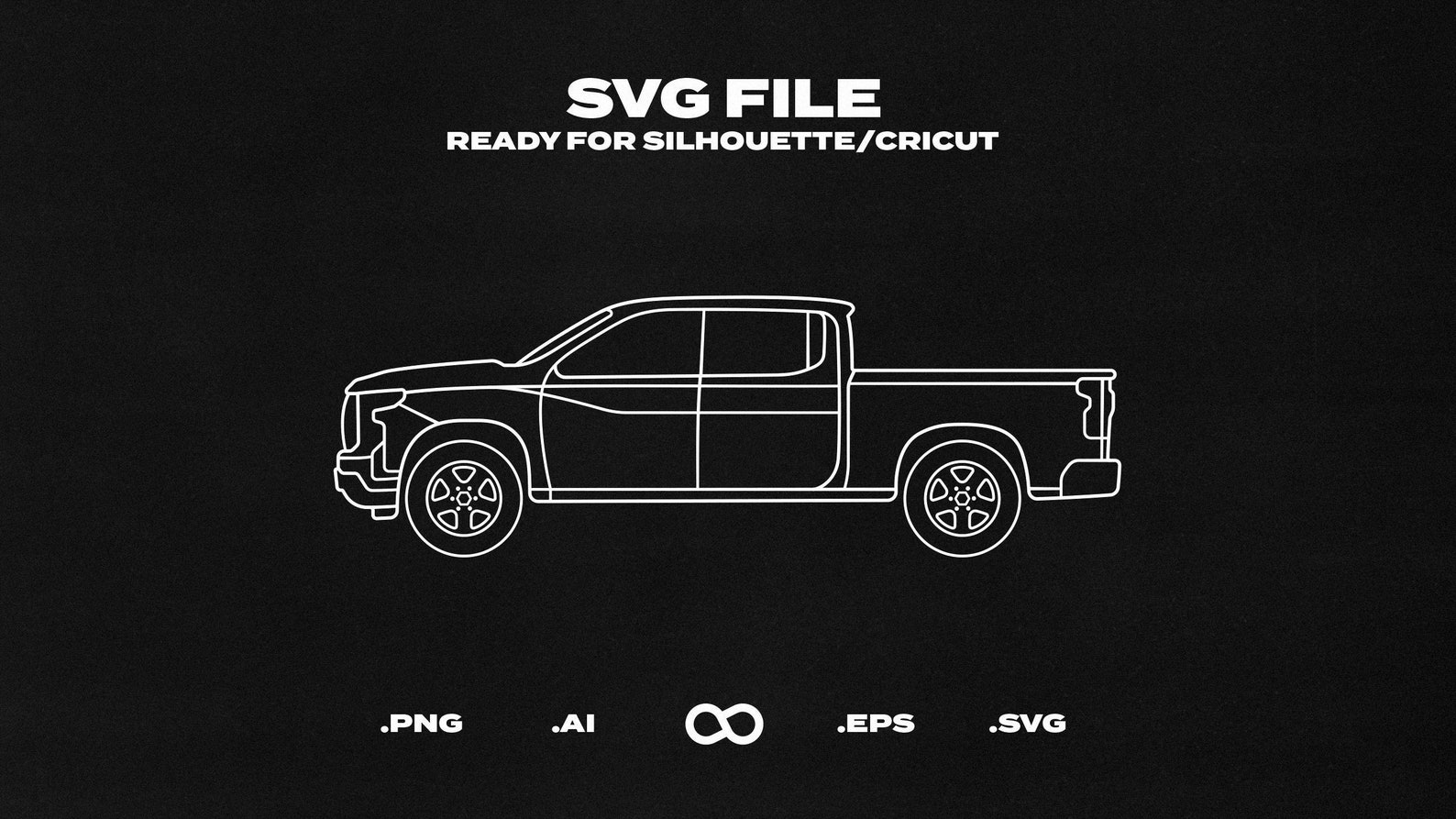 Silverado Z71 Truck SVG/EPS Outline - Printable, Cricut & Silhouette ...