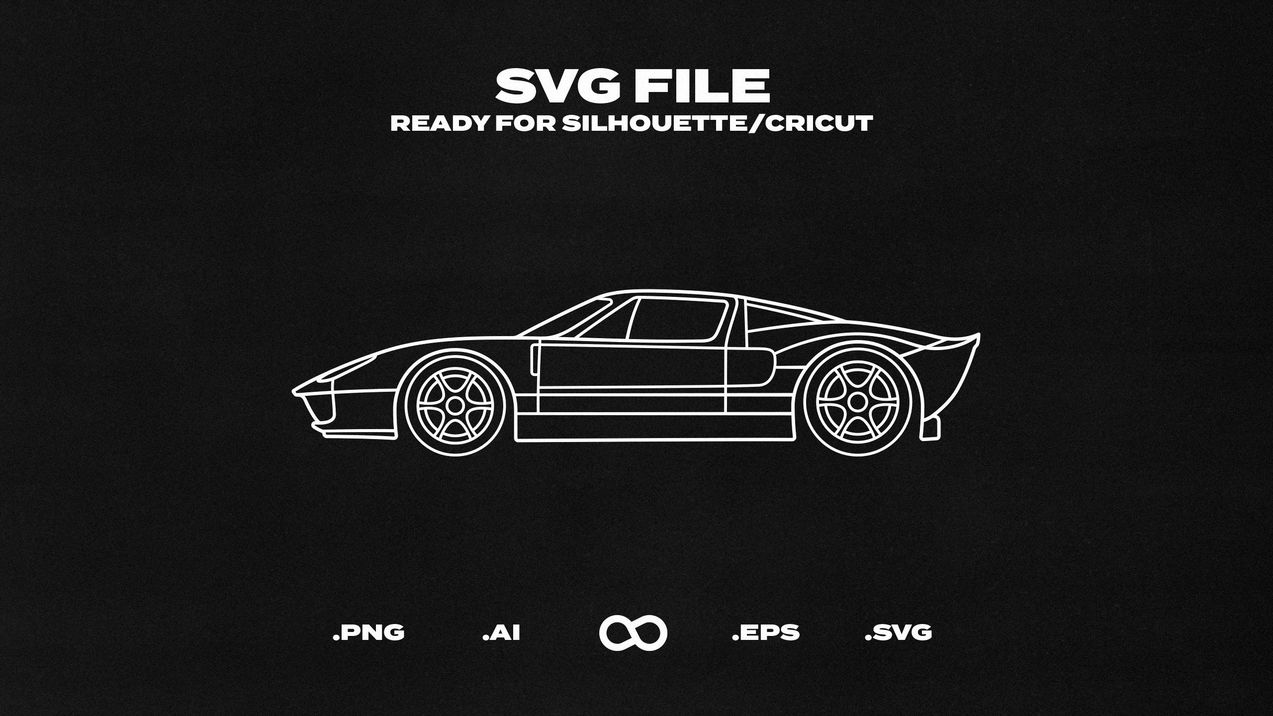 Ford GT 2005 Car SVG/EPS Outline Printable, Cricut & Silhouette File - Etsy