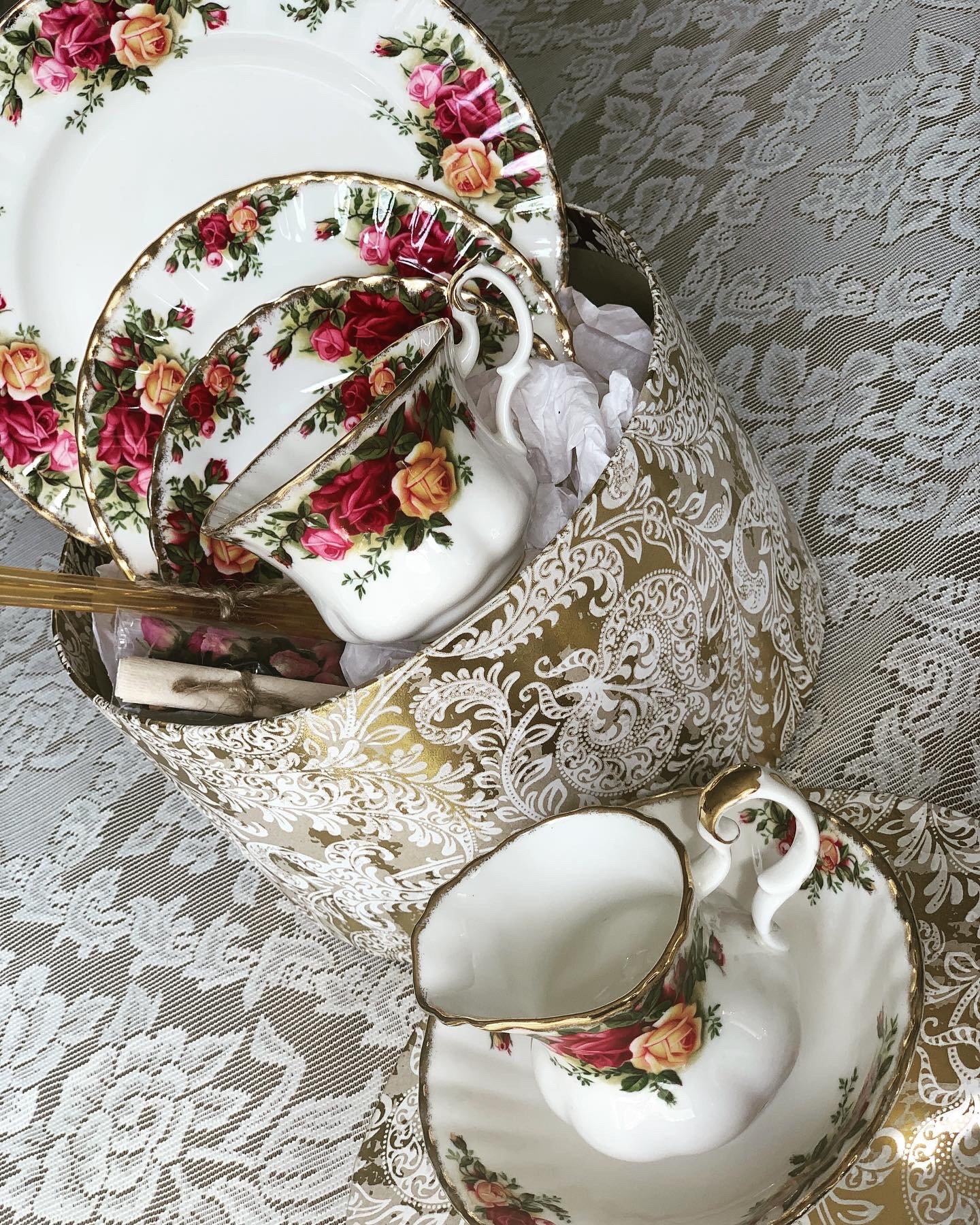 Royal Albert Old Country Roses Set - Etsy
