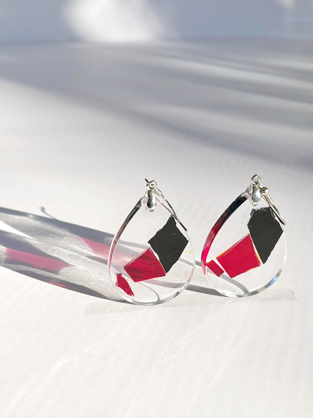 Stained Glass Earrings, Stained Glass, Colorblock, Retro Colorblock ...