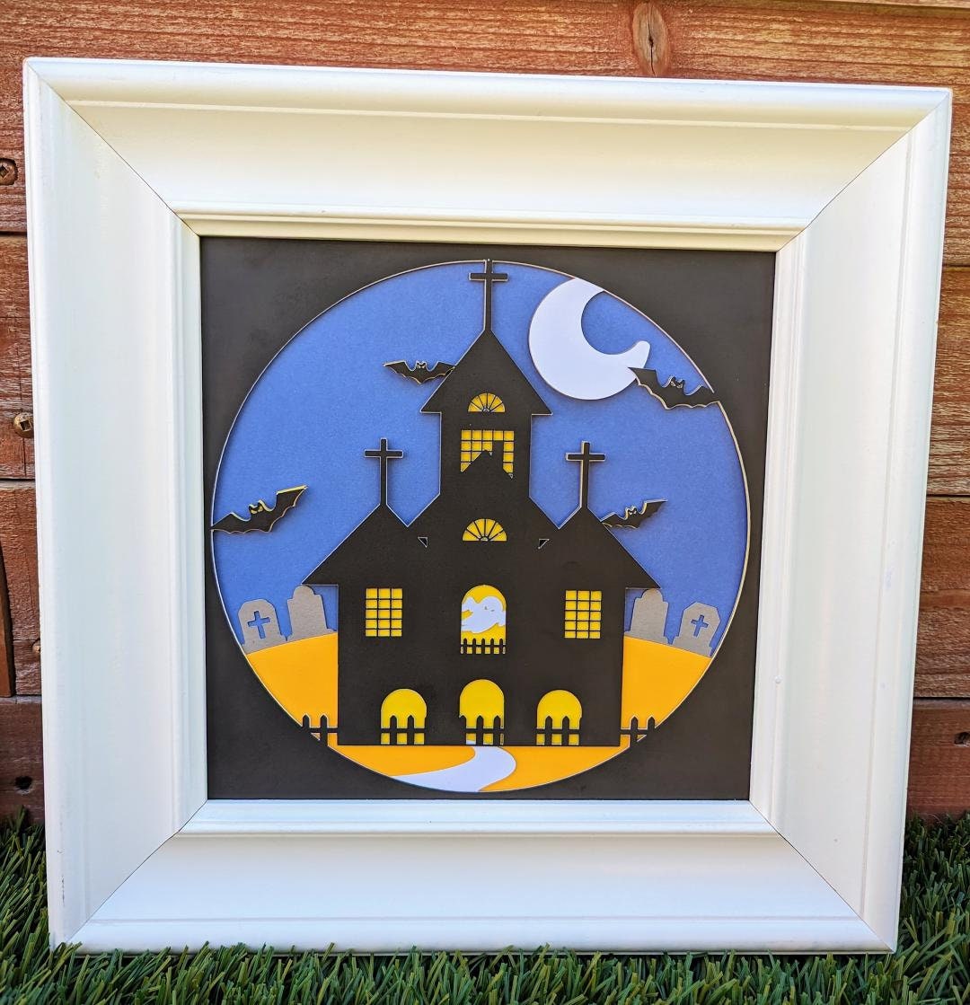 3D HALLOWEEN HAUNTED HOUSE Svg - Etsy