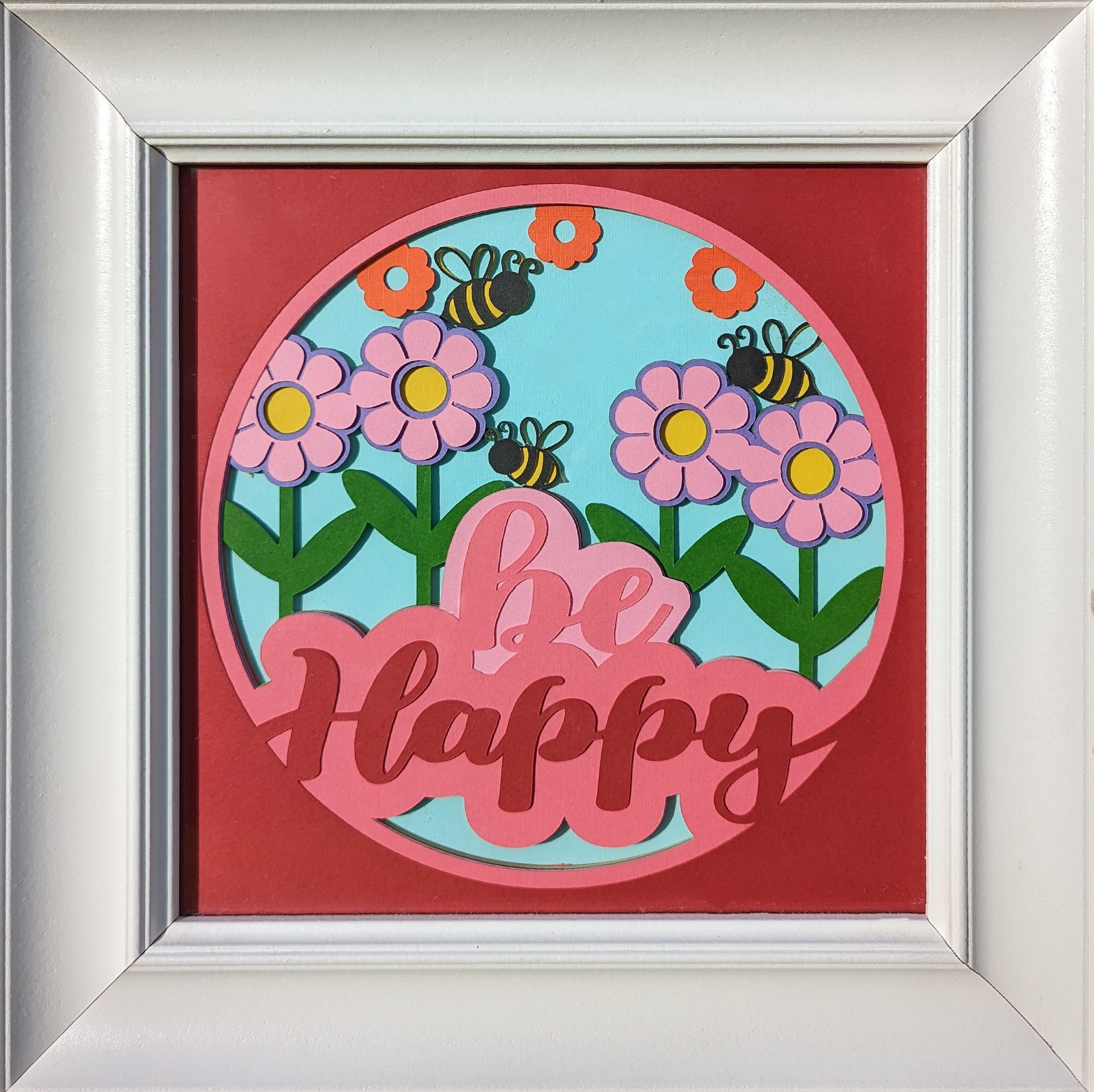 3D Be Happy SVG - Etsy