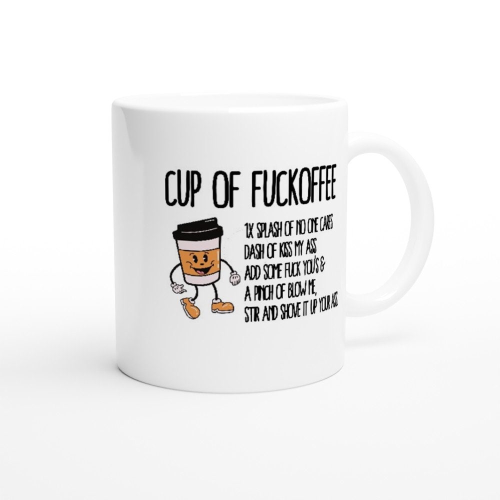 Funny Coffee Mug: Fuckoffee Ceramic Cup, Sarcastic Gift - Etsy Australia