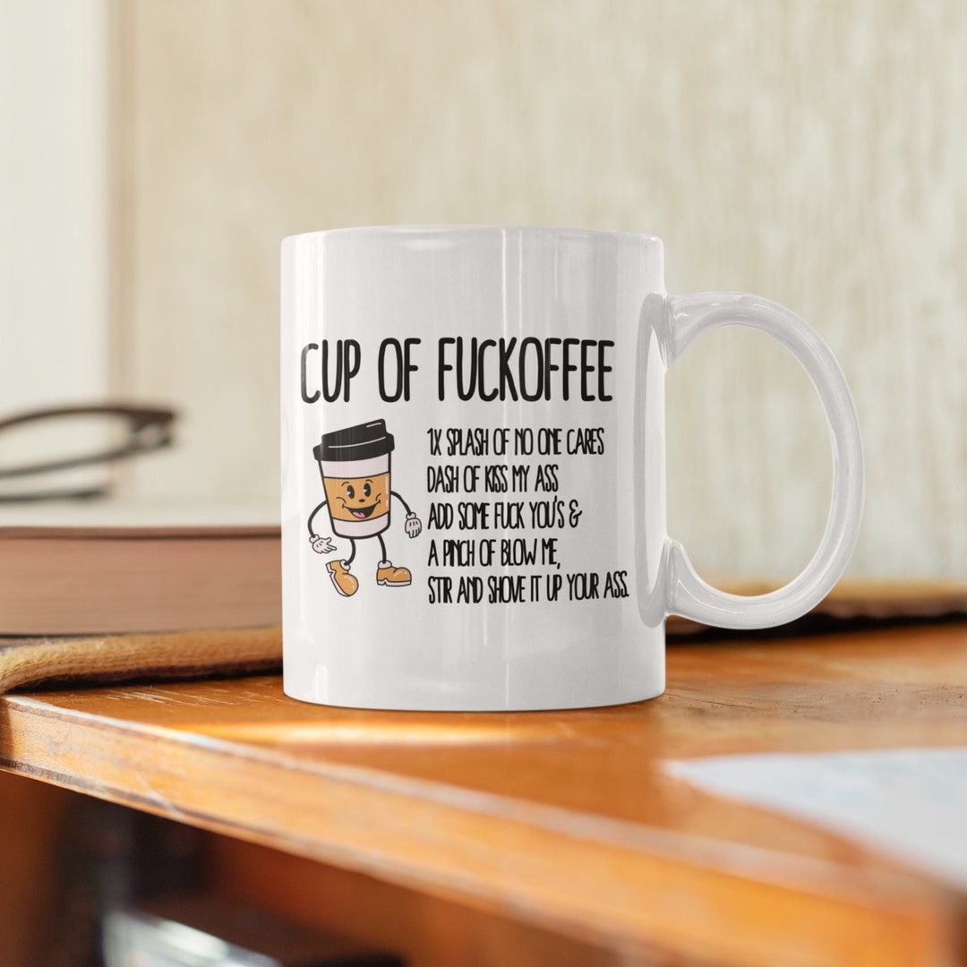 Funny Coffee Mug: Fuckoffee Ceramic Cup, Sarcastic Gift - Etsy Australia