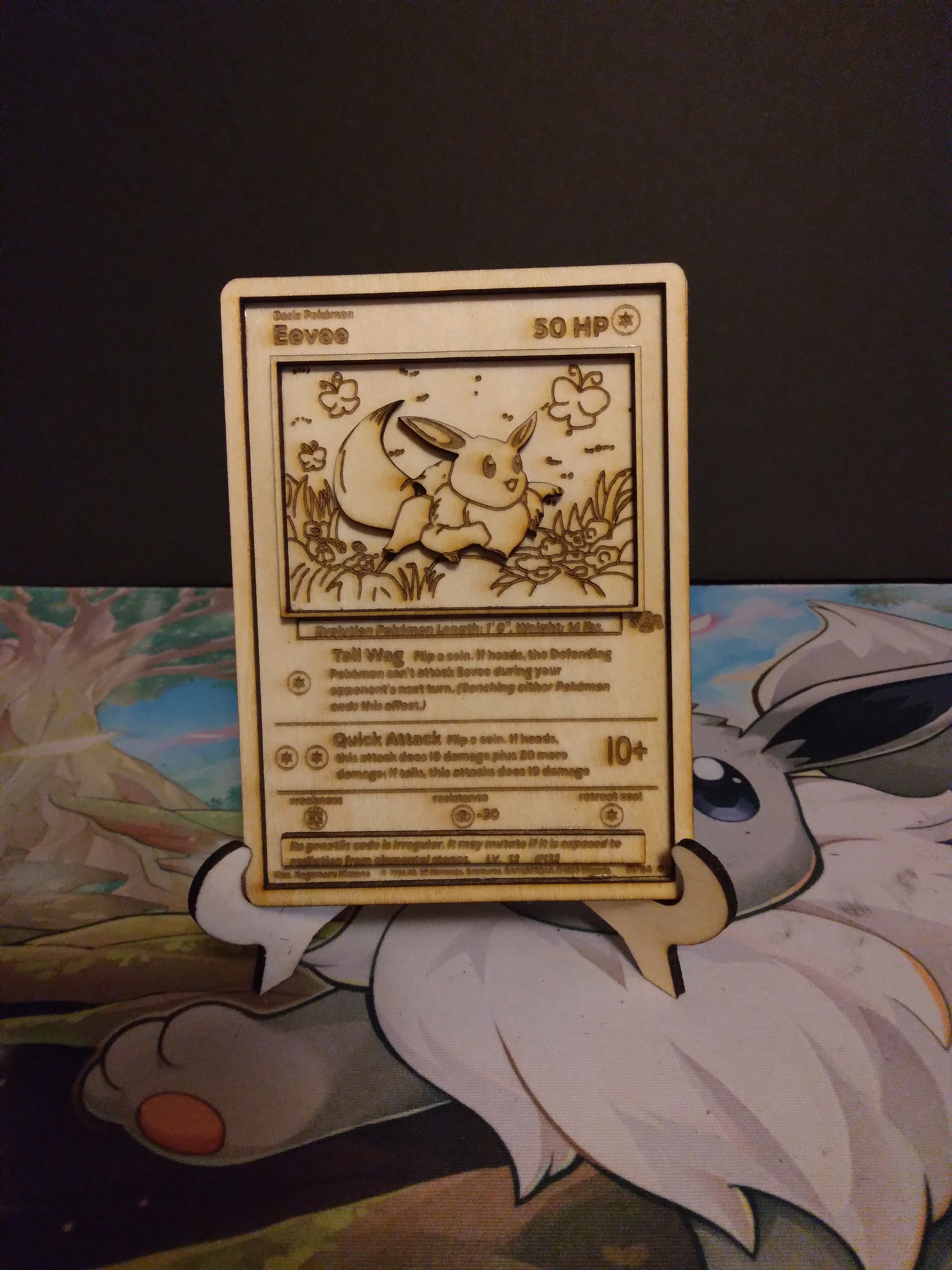 Eevee Pokemon Card Vector SVG Laser Cutter File for Wood - Etsy