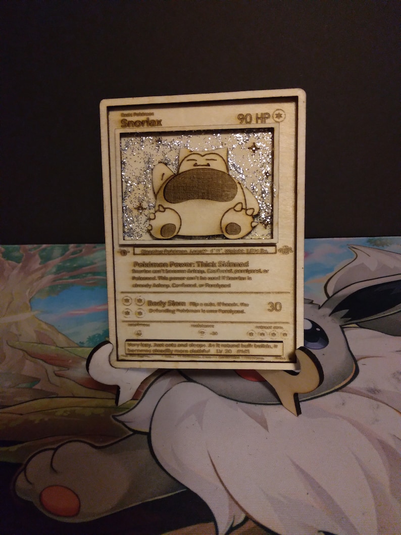 Snorlax Pokemon Card Vector SVG Laser Cutter File for Wood - Etsy