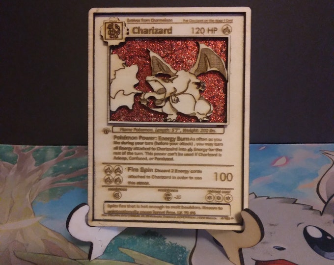 Charizard Pokemon Card Vector SVG Laser Cutter File for Wood - Etsy