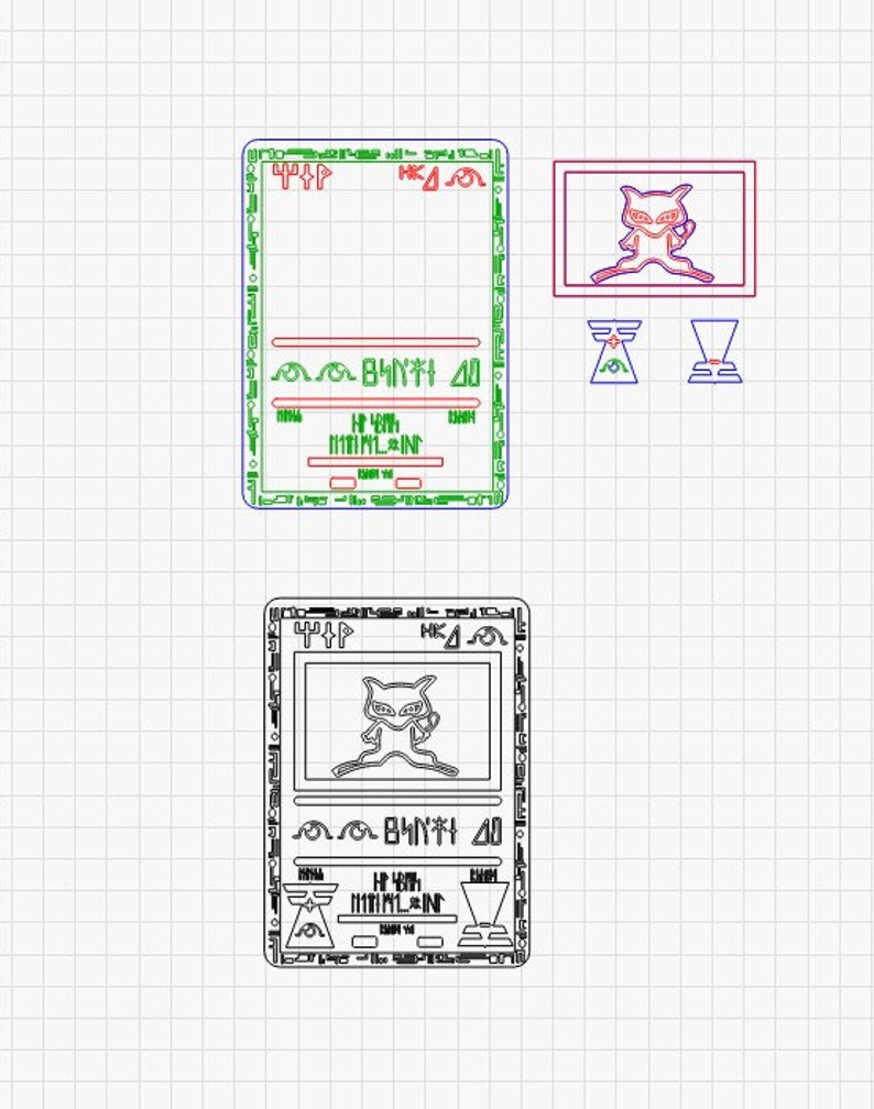 Ancient Mew Pokemon Card Vector SVG Laser Cutter File for Wood - Etsy