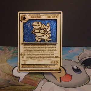 Blastoise Base Set Pokemon Card Vector SVG Laser Cutter File for Wood ...